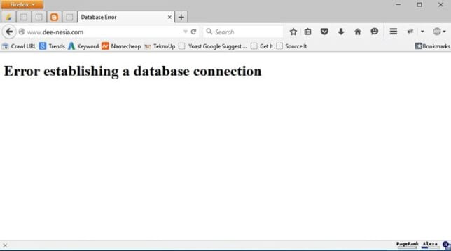Mengatasi error establishing a database connection